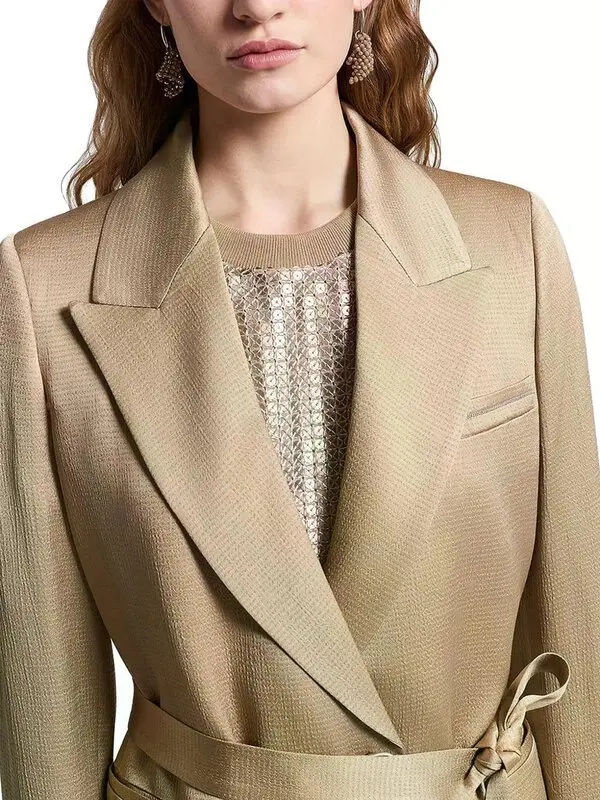 Peserico Satin Belted Blazer
