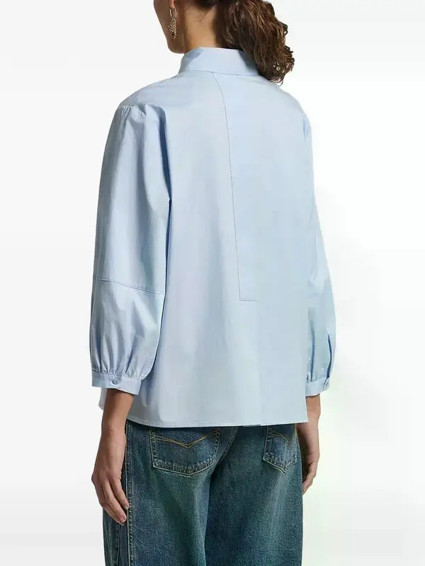 Peserico Long Sleeve Collared Shirt With Chest Pocket