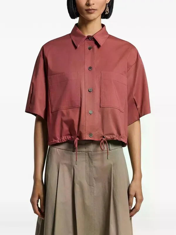 Peserico Drawstring Shirt With Chest Pockets