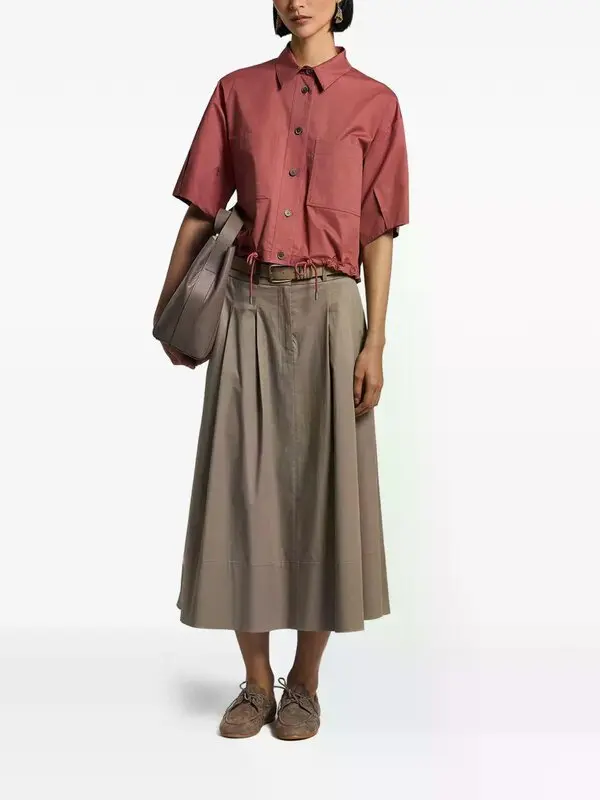 Peserico Drawstring Shirt With Chest Pockets