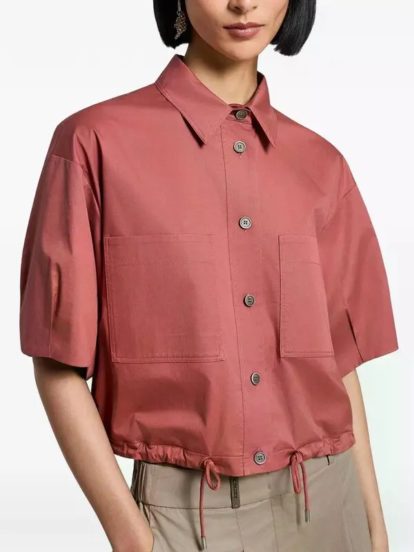 Peserico Drawstring Shirt With Chest Pockets