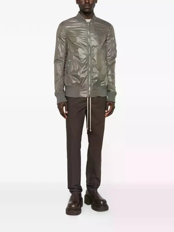 Rick Owens Zip-up Jacket With Pockets - Grey