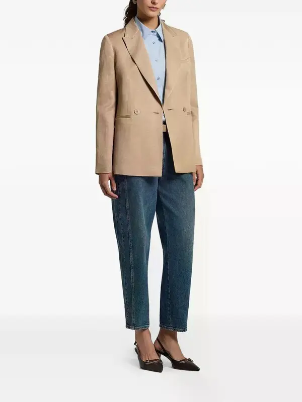 Peserico Double-breasted Twill Blazer