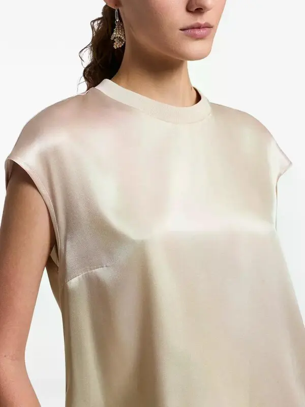 Peserico Ribbed Trim Top