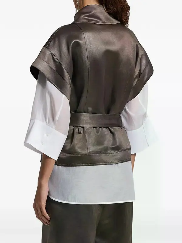 Peserico Belted Zip-up Jacket