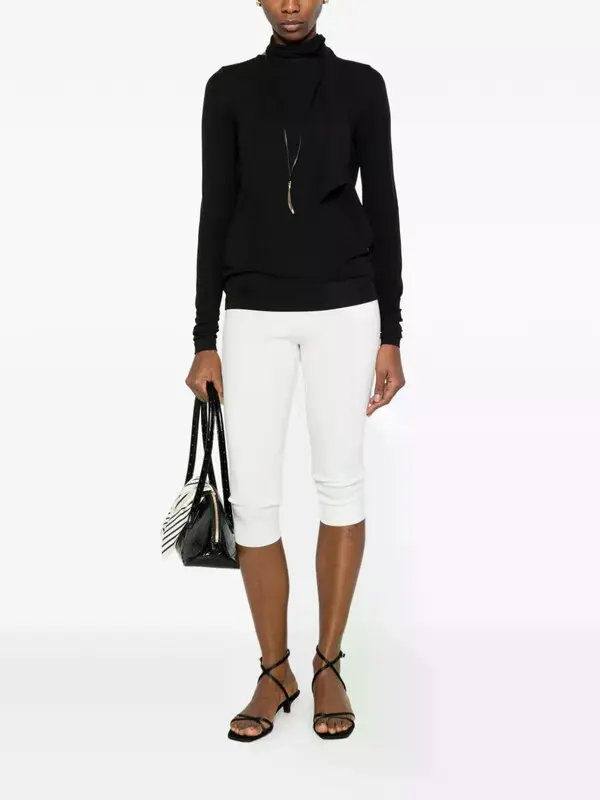 TOTEME High-neck Jersey Top - Black