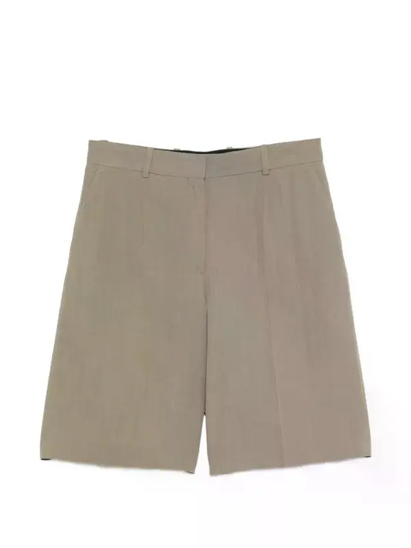 TOTEME Wide Leg Fluid Shorts - Brown