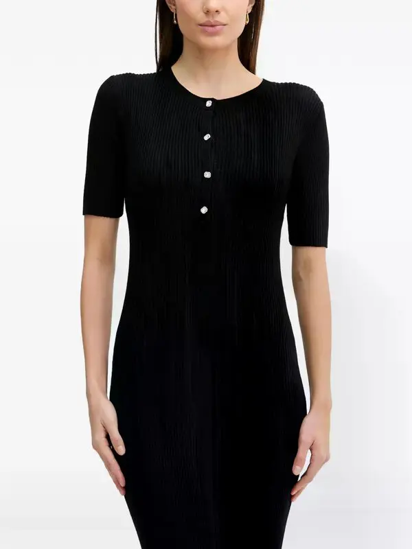 Dkny Button Rib Knit Dress