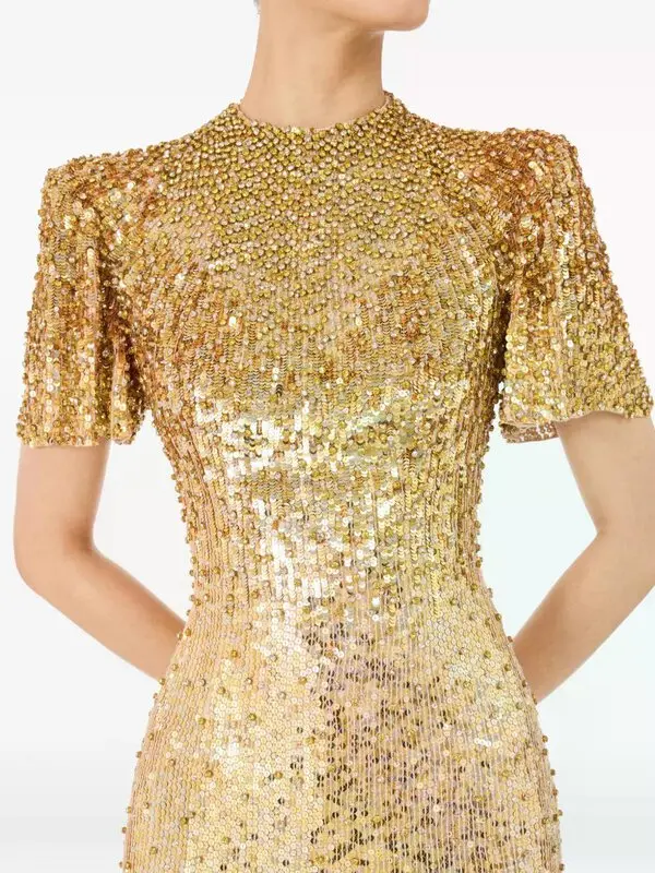 Jenny Packham Jourdain Sequin-embellished Maxi Dress