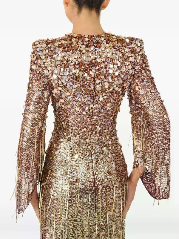 Jenny Packham Phara Sequined Maxi Dress