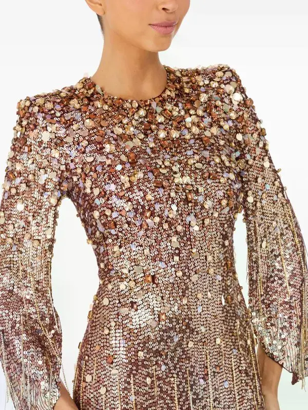 Jenny Packham Phara Sequined Maxi Dress