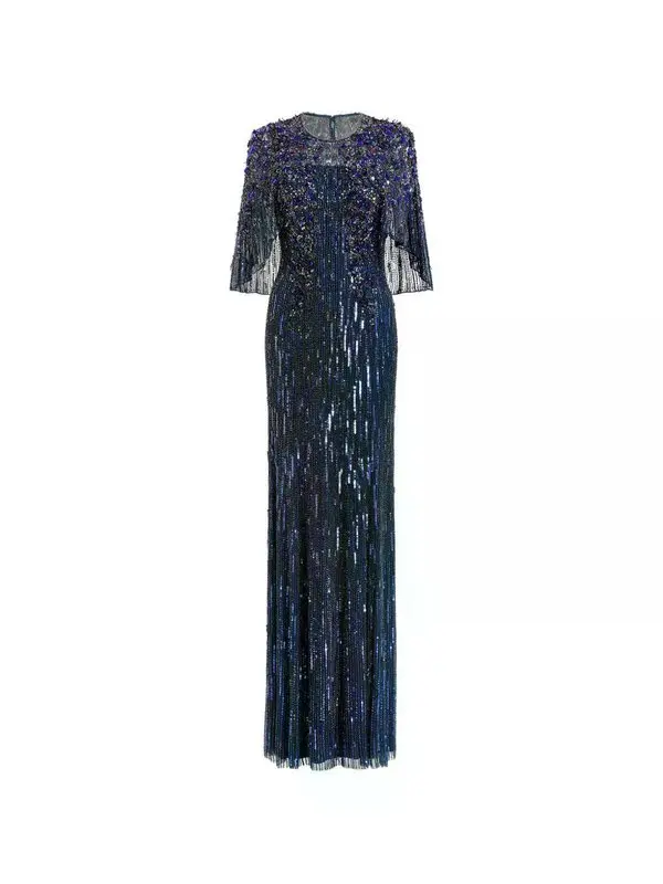 Jenny Packham Sequin-embellished Maxi Dress