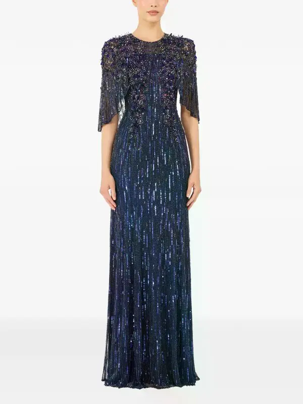 Jenny Packham Sequin-embellished Maxi Dress