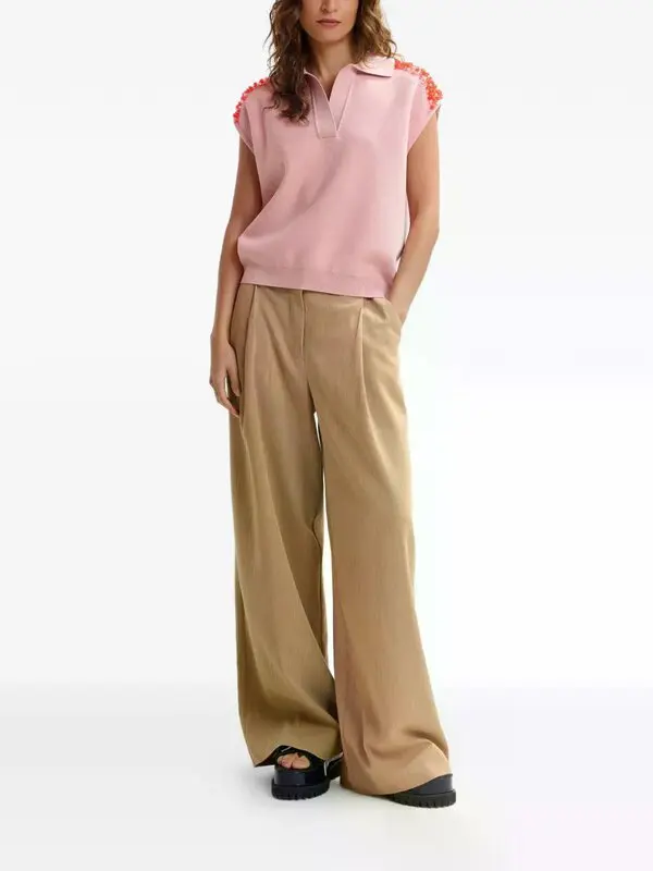 Essentiel Antwerp Josha Pinstripe Wide Leg Trousers