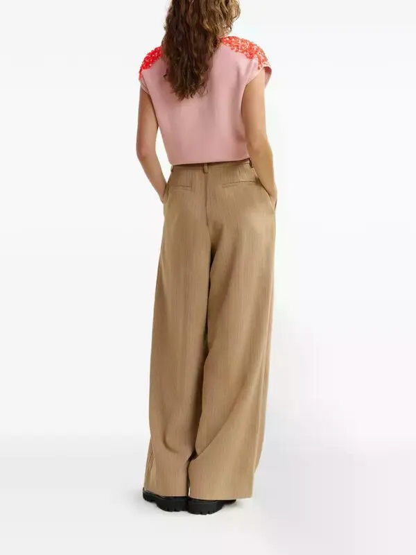 Essentiel Antwerp Josha Pinstripe Wide Leg Trousers