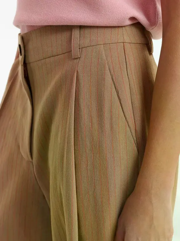 Essentiel Antwerp Josha Pinstripe Wide Leg Trousers