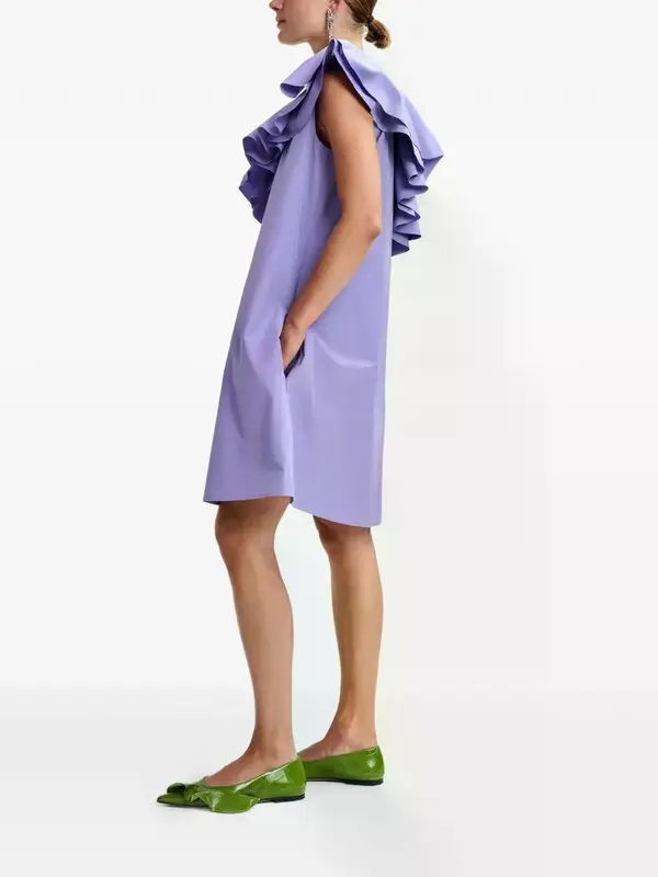 Essentiel Antwerp Ruffled One-shoulder Mini Dress - Purple