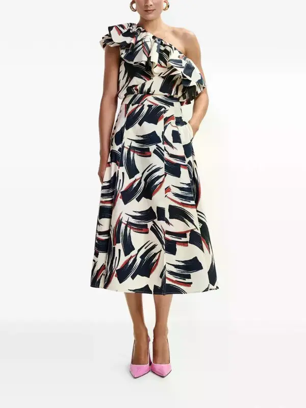 Essentiel Antwerp Ruffled One-shoulder Blouse - Neutrals
