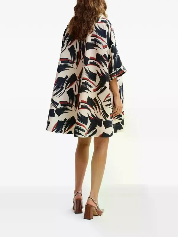 Essentiel Antwerp Graphic-print Pussy-bow Dress