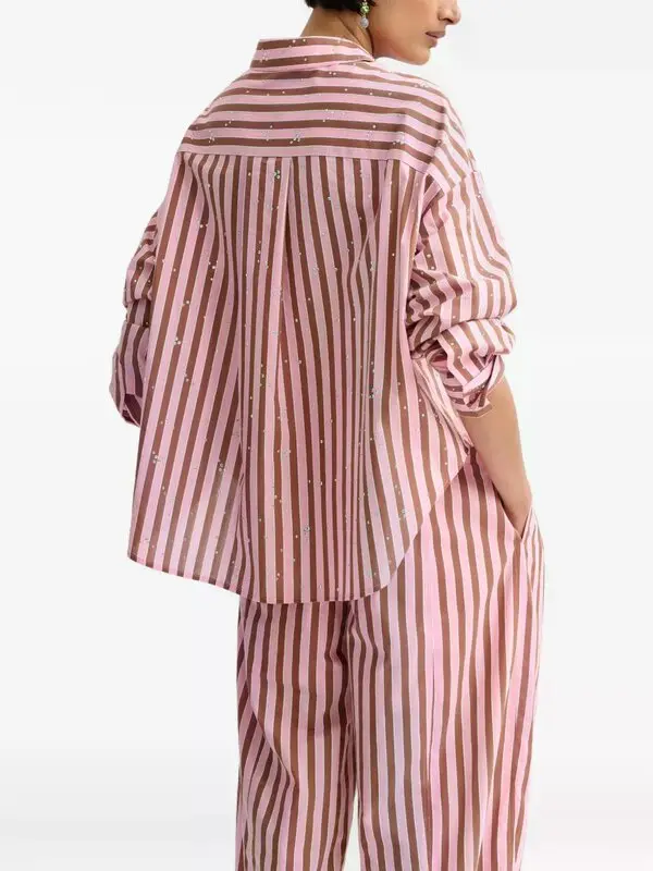 Essentiel Antwerp Striped Rhinestone Shirt