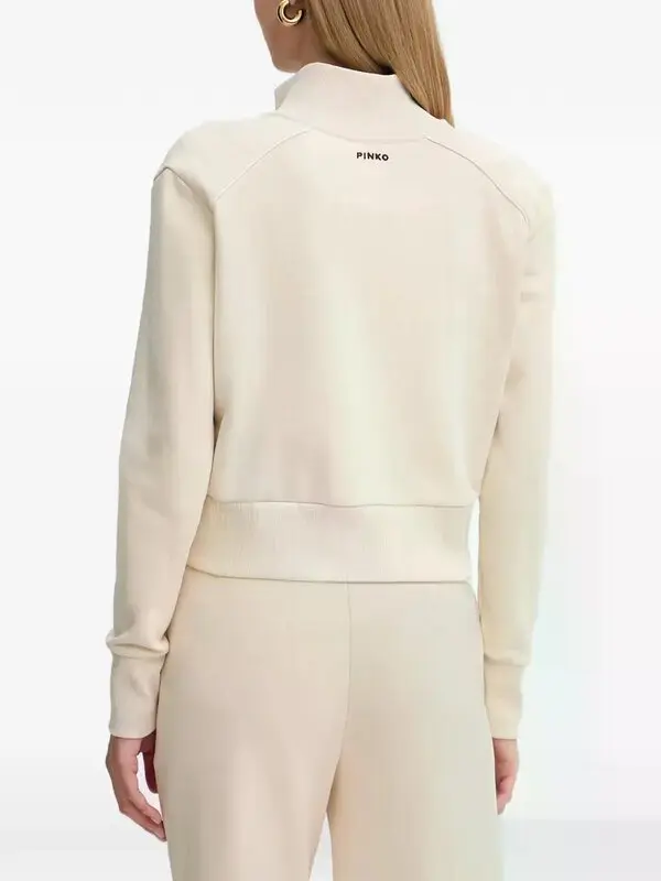 Pinko Zip-up Sweat Jacket - Neutrals