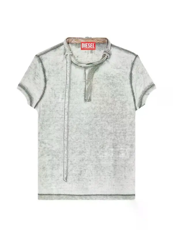 DIESEL® Ribbed Knit T-shirt - Grey