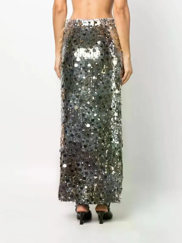 P.a.r.o.s.h Paillette-embellished High-waisted Skirt