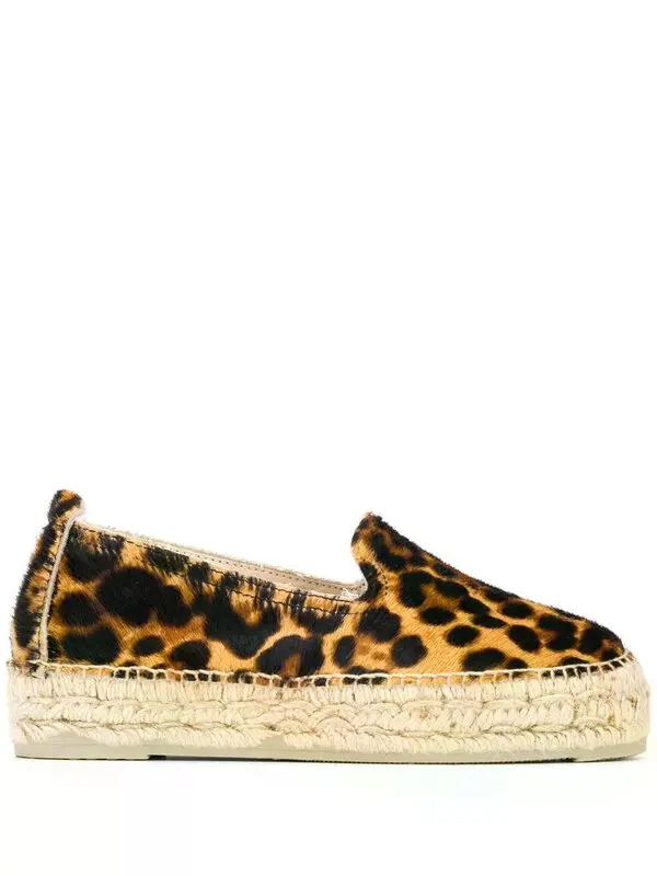 Manebí Leopard Print Espadrilles - Brown