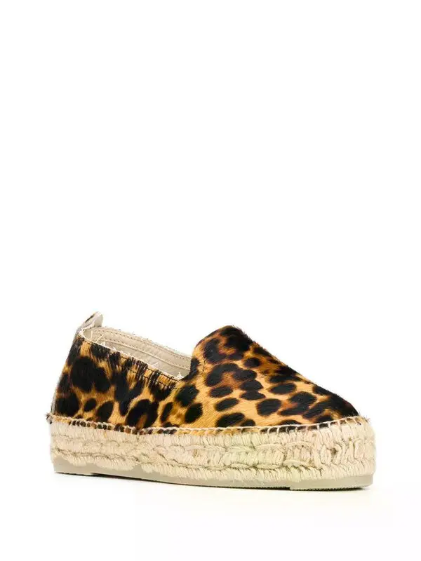 Manebí Leopard Print Espadrilles - Brown