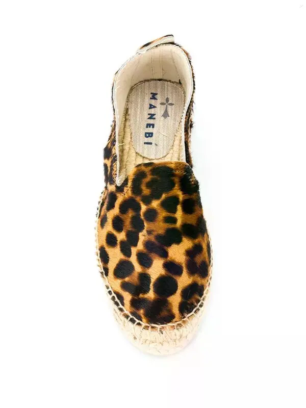 Manebí Leopard Print Espadrilles - Brown