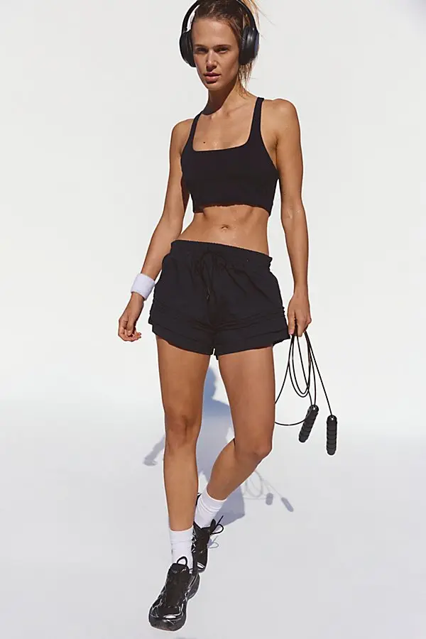 Free People Check It Out Shorts - Black
