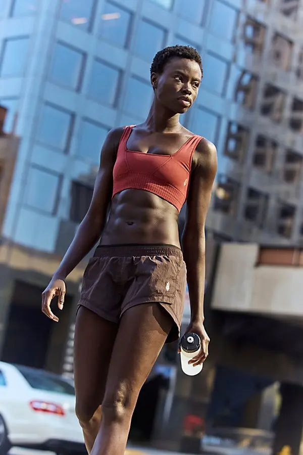 Free People On The Go Run Shorts - Chocolate