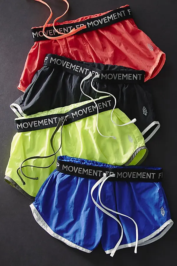Free People Now Or Never Run Shorts - Grapefruit Crush