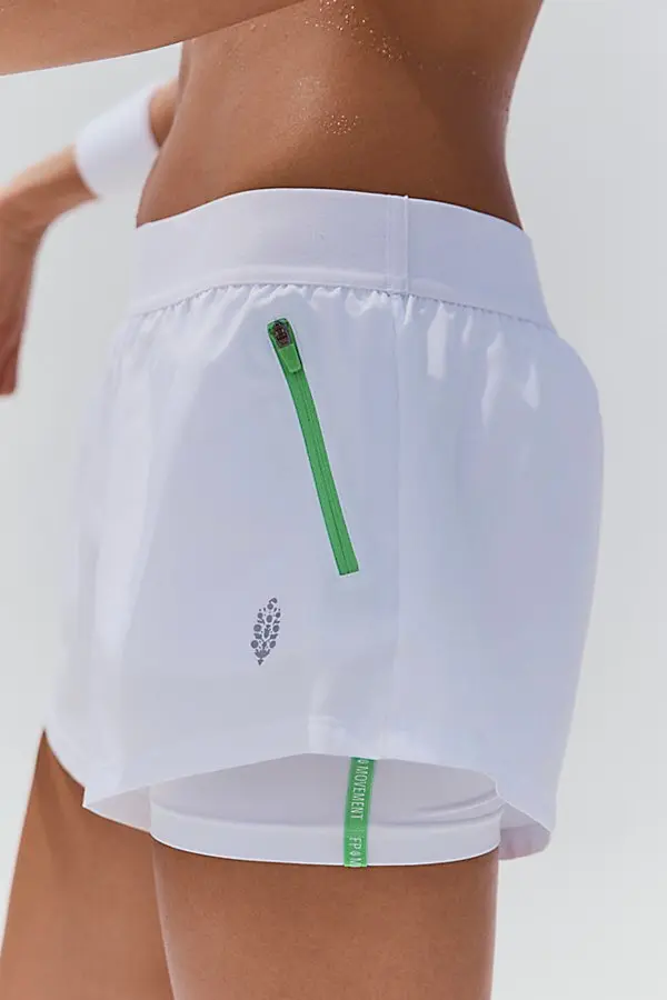 Free People Stinger Run Shorts - White Combo