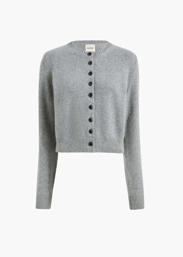 Khaite Everheart Cashmere Cardigan - Fog