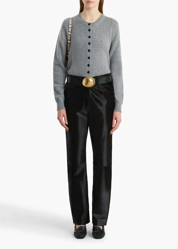 Khaite Everheart Cashmere Cardigan - Fog