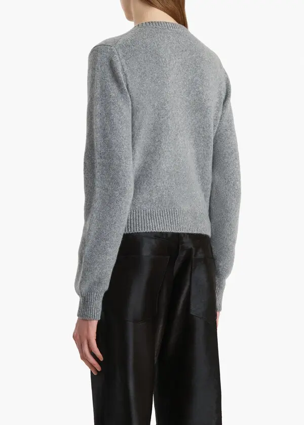 Khaite Everheart Cashmere Cardigan - Fog