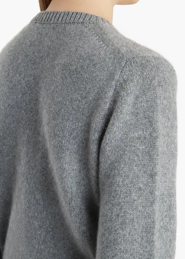 Khaite Everheart Cashmere Cardigan - Fog