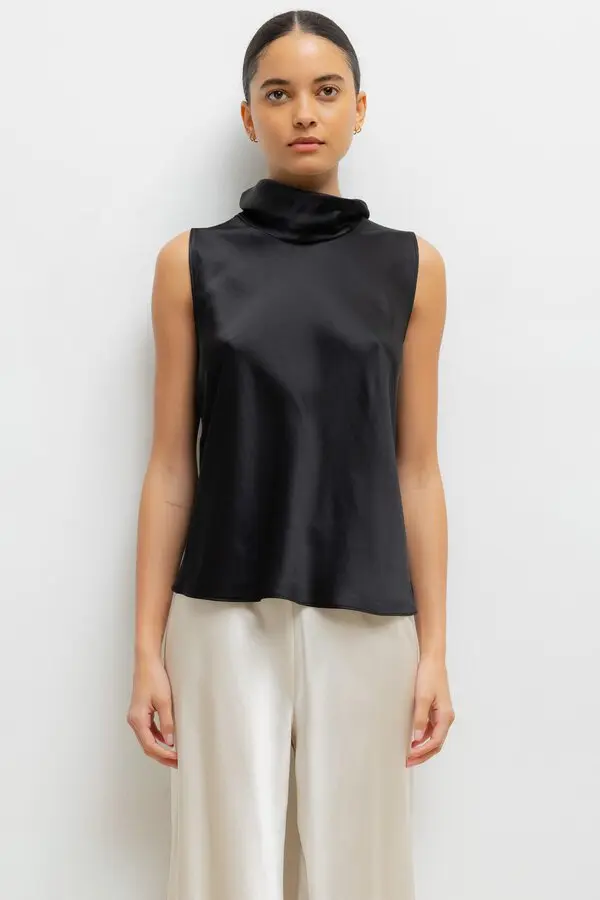 LESET Barb Sleeveless Cowl Neck