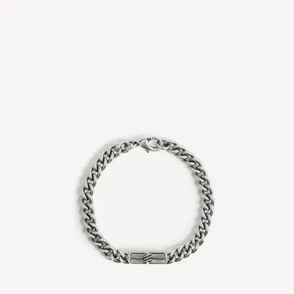 Balenciaga Bb Icon Thin Gourmette Bracelet