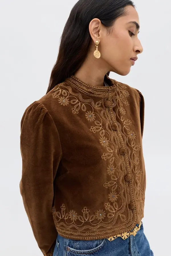 Rixo Denver Soutache Embroidered Jacket