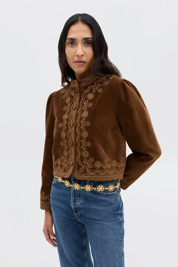 Rixo Denver Soutache Embroidered Jacket