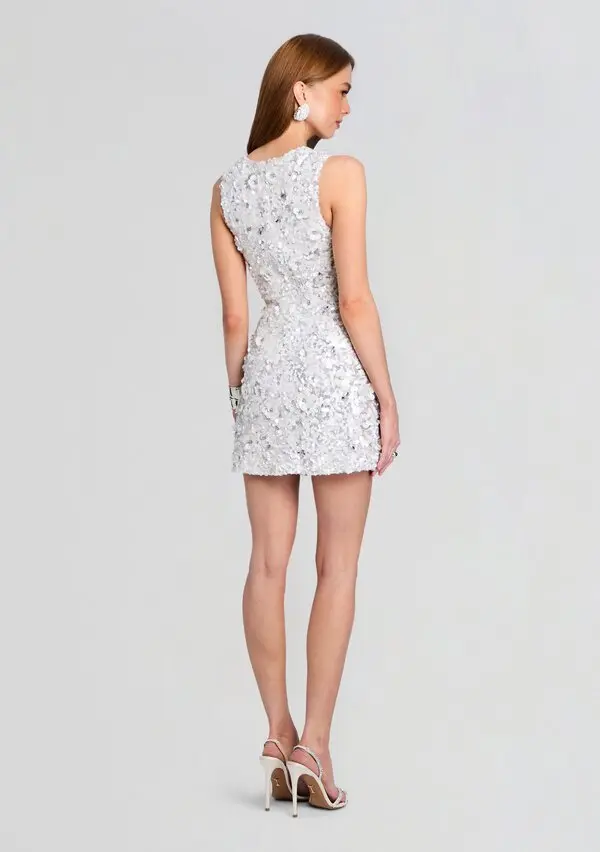 Retrofete Sadlyn Sequin Mini Dress - White