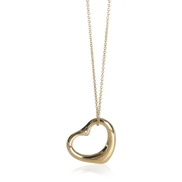 Tiffany & Co. Yellow Gold Diamond Elsa Peretti Open Heart Pendant - Yellow_gold