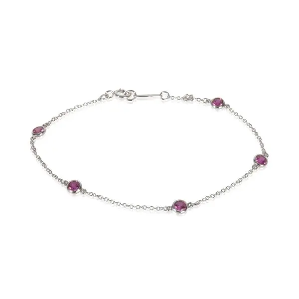 Tiffany & Co. Sapphire Elsa Peretti Color The Yard Bracelet - Platinum