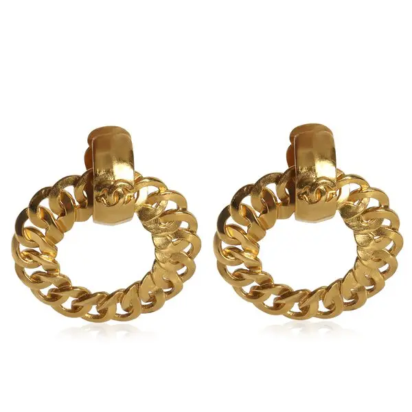 Chanel Gold-plated 1996 Cc Knocker Earrings - Gold_plated