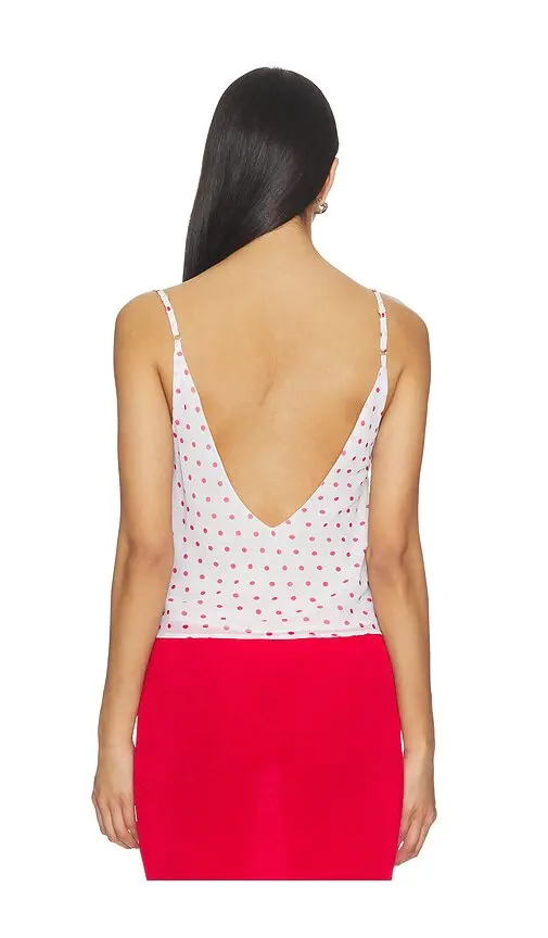 BELLA VENICE X Revolve Sila Slip Top In Polka Dot - White