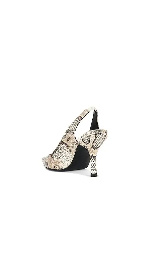 Magda Butrym Snakeskin-embossed Slingback Heel - Grey