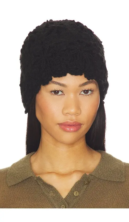 LOVERS AND FRIENDS Juliet Crochet Hat - Black