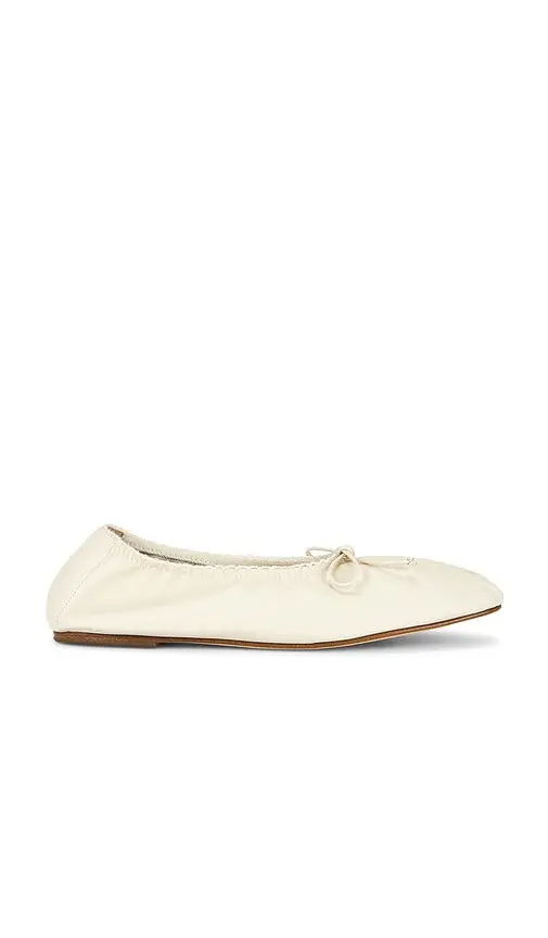 Magda Butrym Gathered Leather Ballet Flats